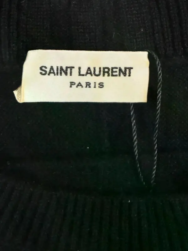 Saint Laurent Crew Neck Long Sleeve Wool Sweater