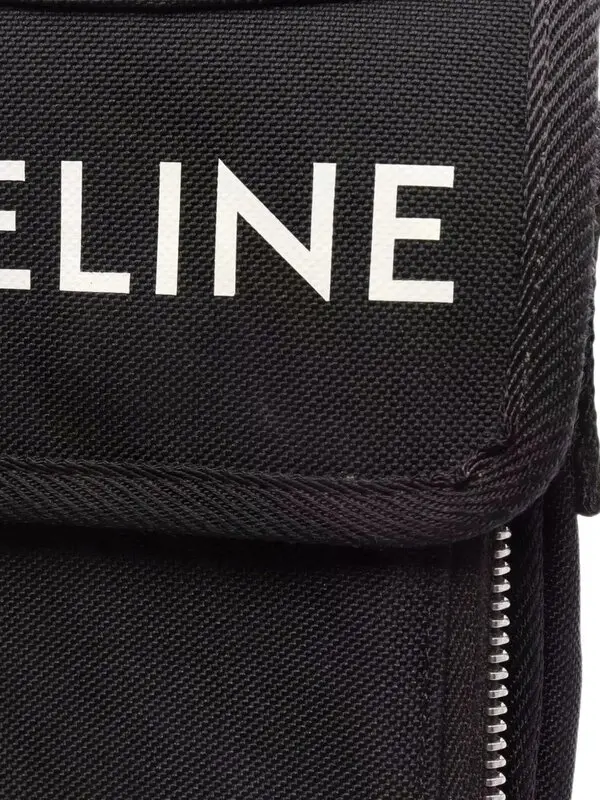 Celine 2010s Logo Print Shoulder Bag
