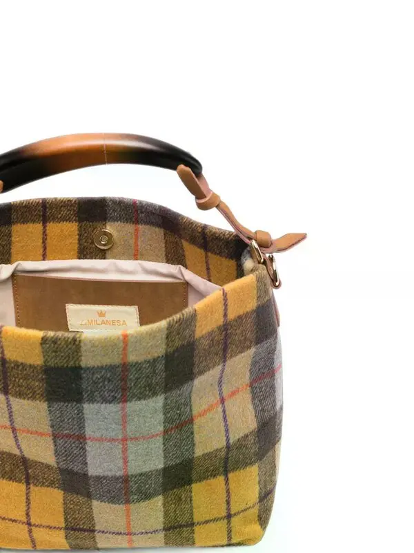 LA MILANESA Tartan Check Tote Bag