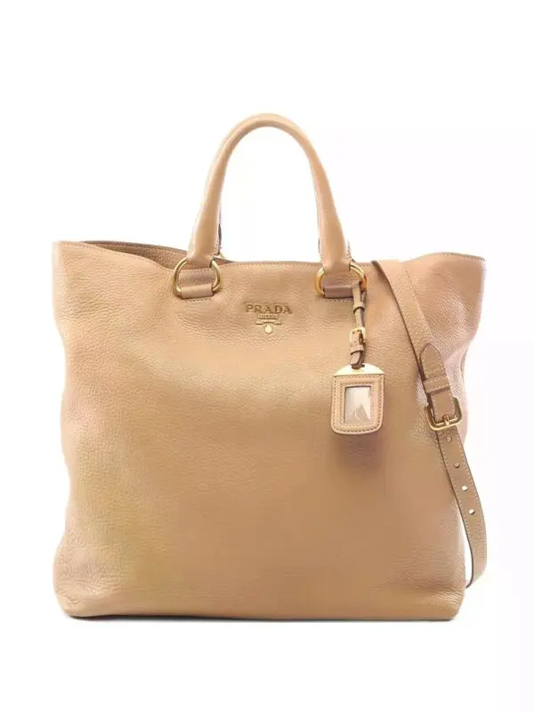 Prada Vitello Daino Tote Bag - Neutrals