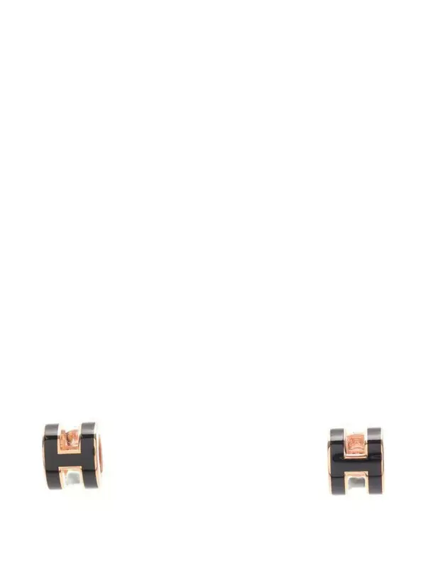 Hermès Mini Pop H Earrings - Black