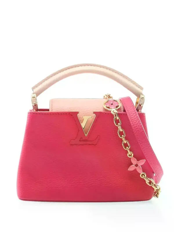 LOUIS VUITTON 2010s Mini Capucines 2-way Tote Bag - Pink
