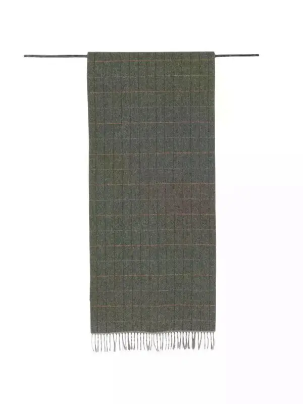GRAN SASSO Herringbone-check Scarf