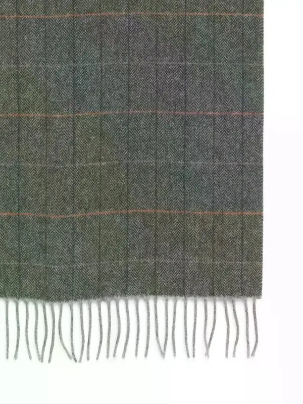 GRAN SASSO Herringbone-check Scarf