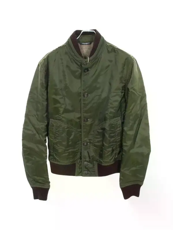 Dolce & Gabbana Button-up Bomber Jacket - Green