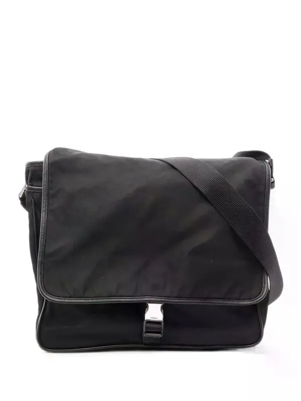 Prada Saffiano Leather Trim Messenger Bag