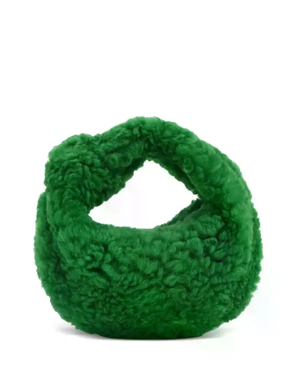 Bottega Veneta Mini Jodie Shearling Handbag - Green