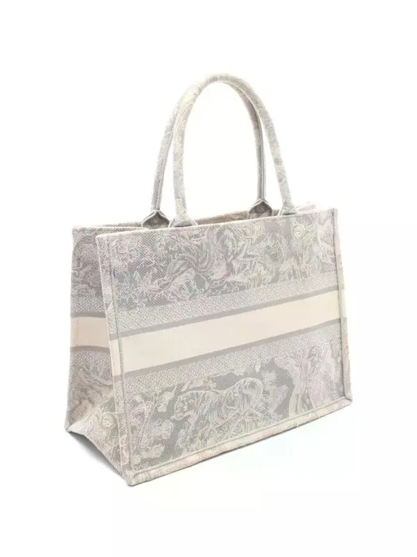 Dior 2000s Book Tote Canvas Tote Bag - Grey