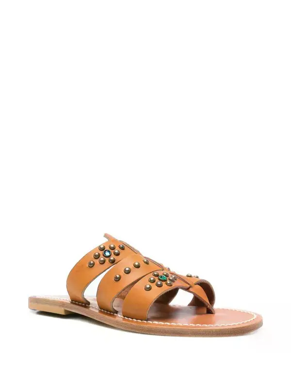 K.JACQUES Studded Caged Leather Sandals