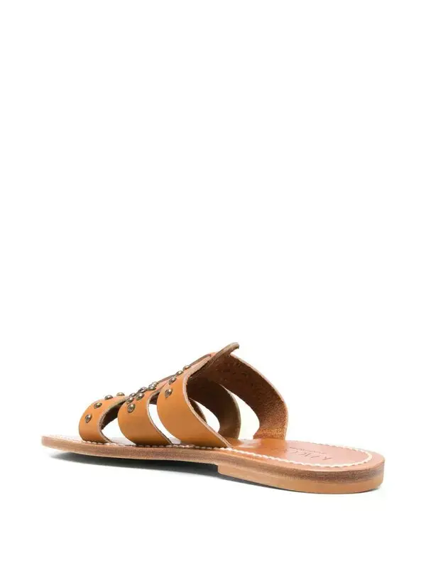 K.JACQUES Studded Caged Leather Sandals