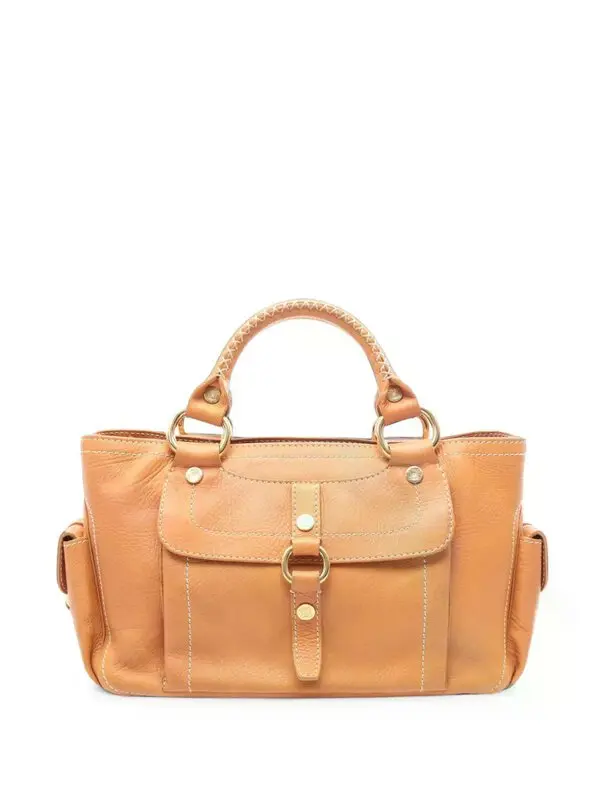 Celine 2010s Boogie Leather Tote Bag - Neutrals