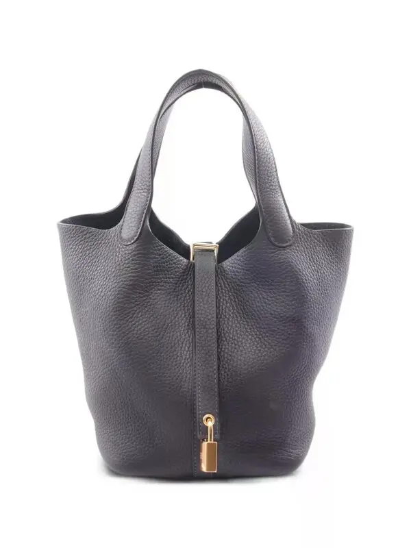 Hermès 2026 Pm Picotin Lock Leather Tote Bag - Blue