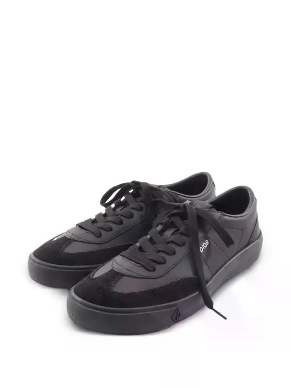 Dior Suede And Leather Cd Diamond Sneakers - Black