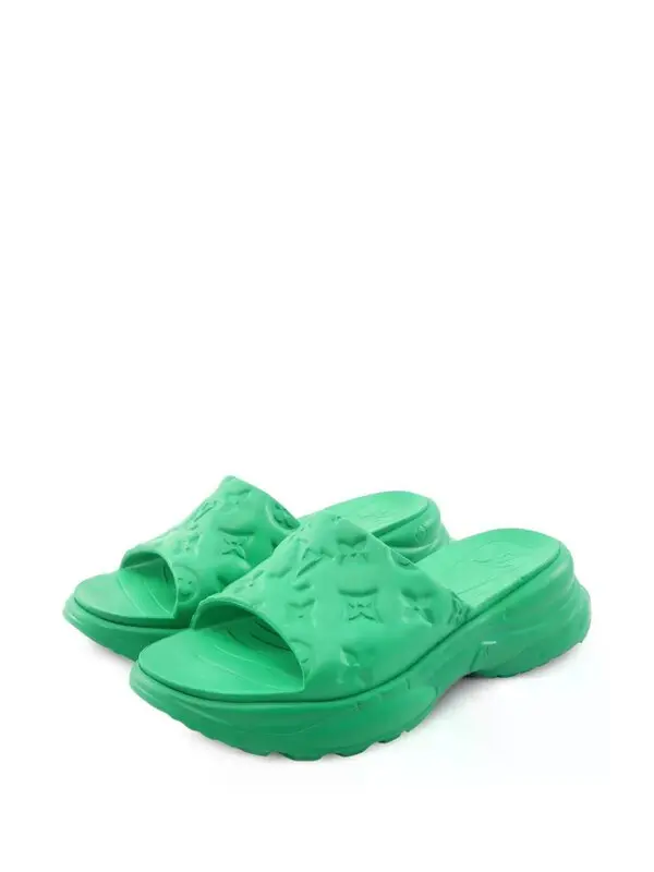 LOUIS VUITTON Pool 55 Platform Sandals - Green