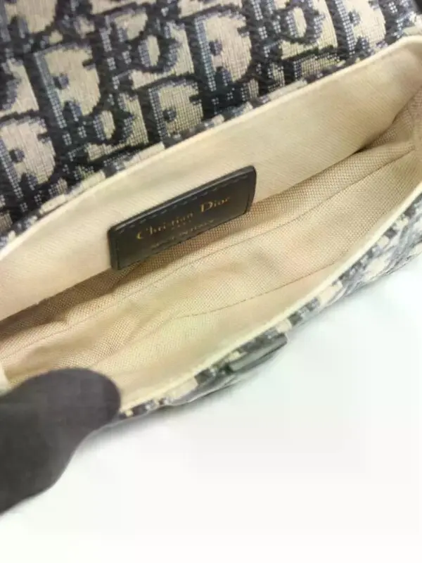 Dior 2010s Oblique Jacquard Saddle Handbag