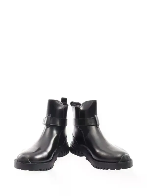 Dior Leather Combat Boots - Black