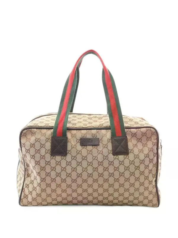 Gucci 2000s Gg Canvas Boston Bag