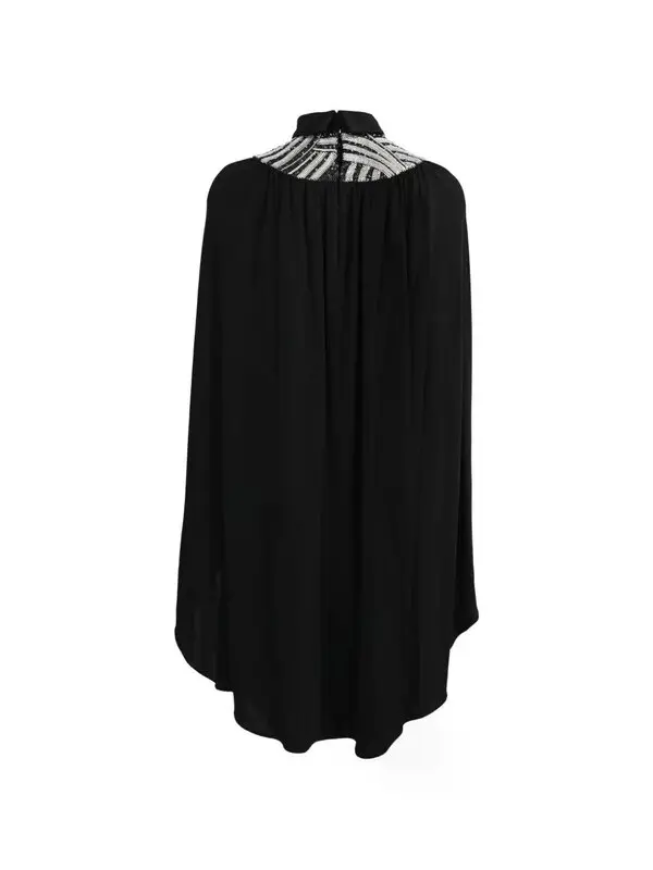 Saint Laurent Embellished Cape Dress