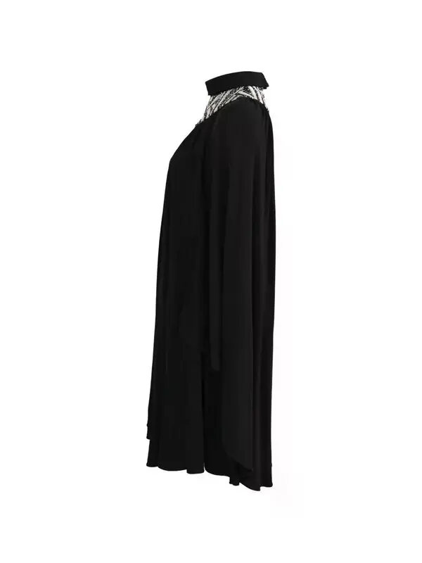 Saint Laurent Embellished Cape Dress