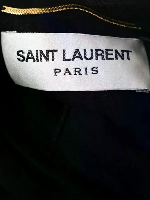 Saint Laurent Embellished Cape Dress