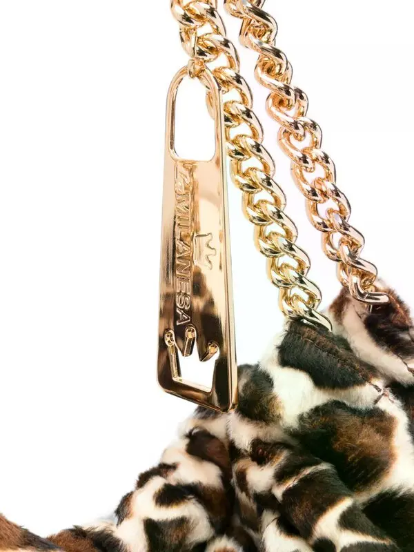 LA MILANESA Giraffe-print Chain-link Tote Bag