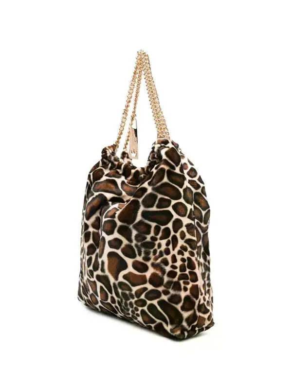 LA MILANESA Giraffe-print Chain-link Tote Bag