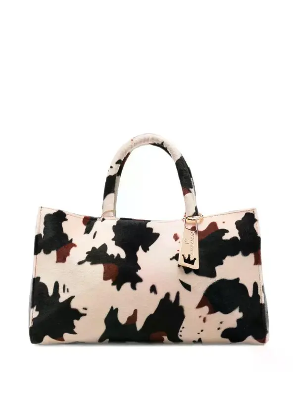 LA MILANESA Michep Cow-print Tote Bag