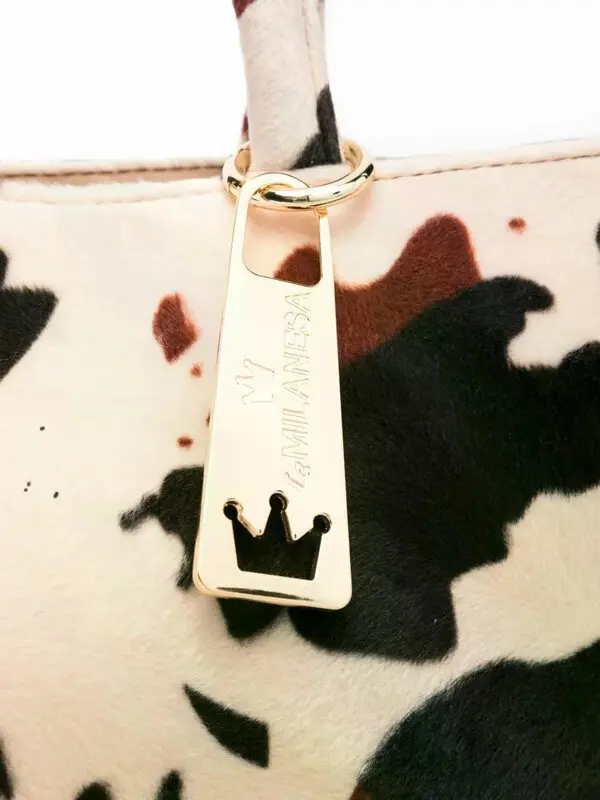 LA MILANESA Michep Cow-print Tote Bag