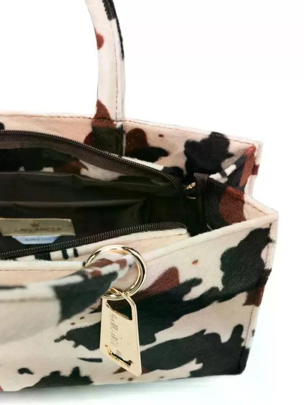LA MILANESA Michep Cow-print Tote Bag