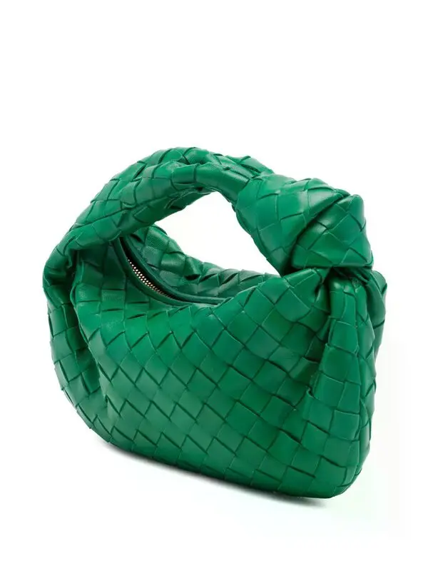 Bottega Veneta Mini Nappa Intrecciato Jodie Hobo Bag - Green