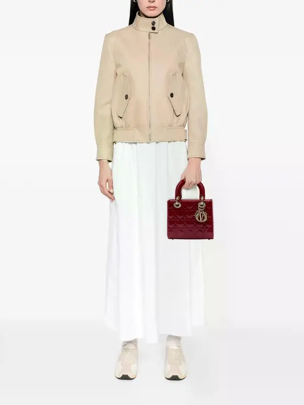 Dior Patent Cannage Lady Satchel - Red