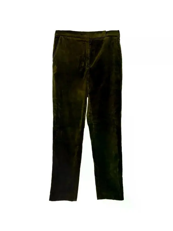 Max Mara Straight-leg Velvet Trousers - Green