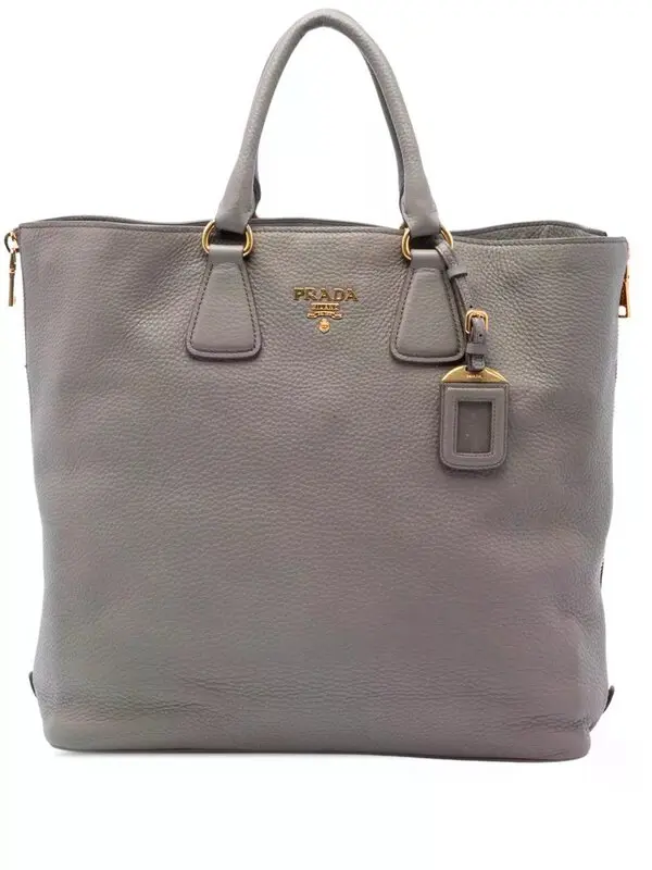 Prada Vitello Daino Side Zip Tote Bag
