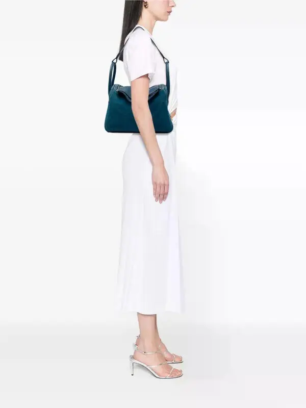 Hermès Veau Grizzly And Swift Lindy 30 Satchel - Blue
