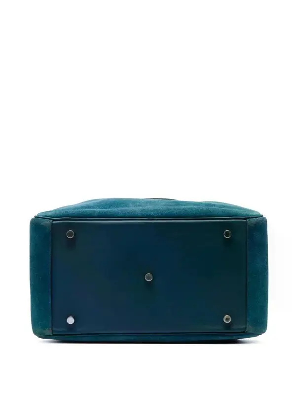 Hermès Veau Grizzly And Swift Lindy 30 Satchel - Blue