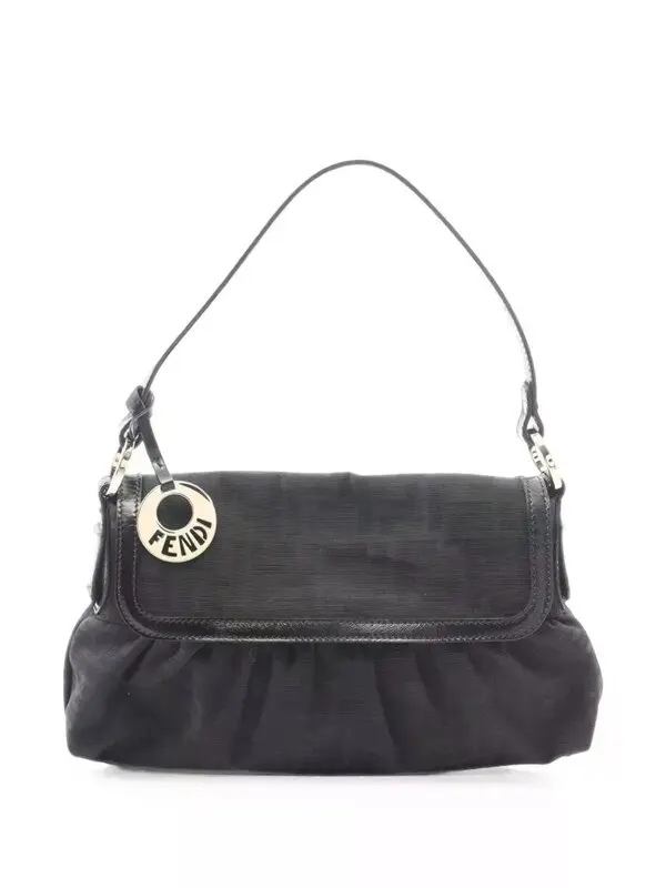 Fendi Zucca Shoulder Bag - Black
