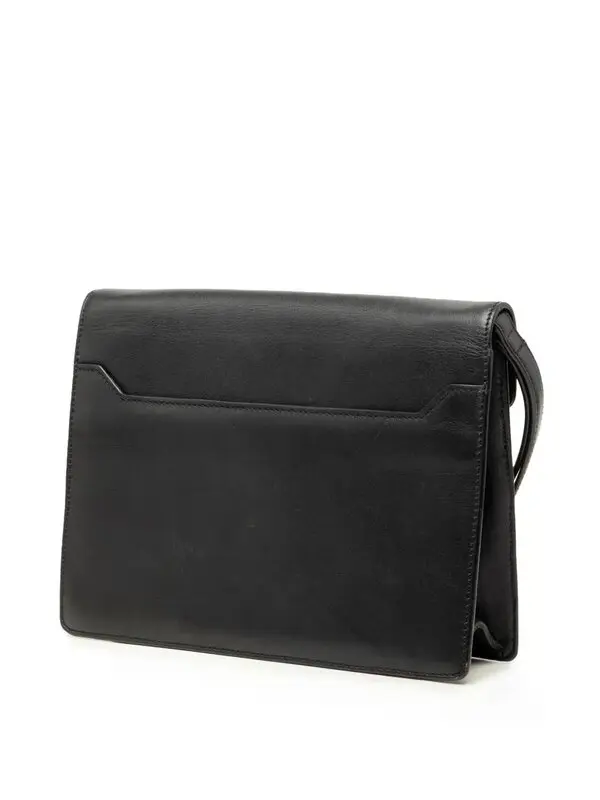 Loewe 1990-2020 Leather Anagram Envelope Wristlet Clutch Bag