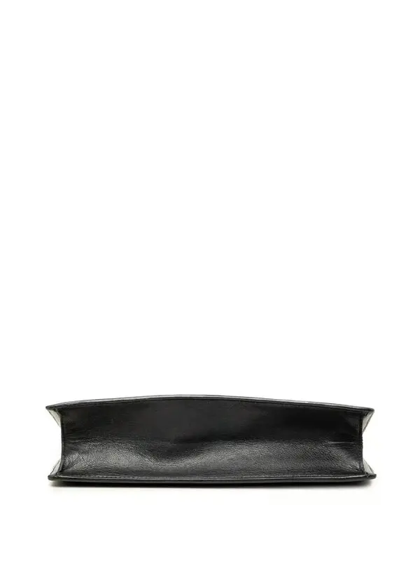 Loewe 1990-2020 Leather Anagram Envelope Wristlet Clutch Bag
