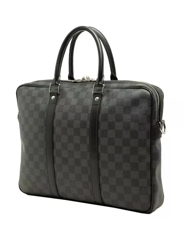 LOUIS VUITTON 2018 Damier Graphite Porte Documents Voyage Pm Business Bag