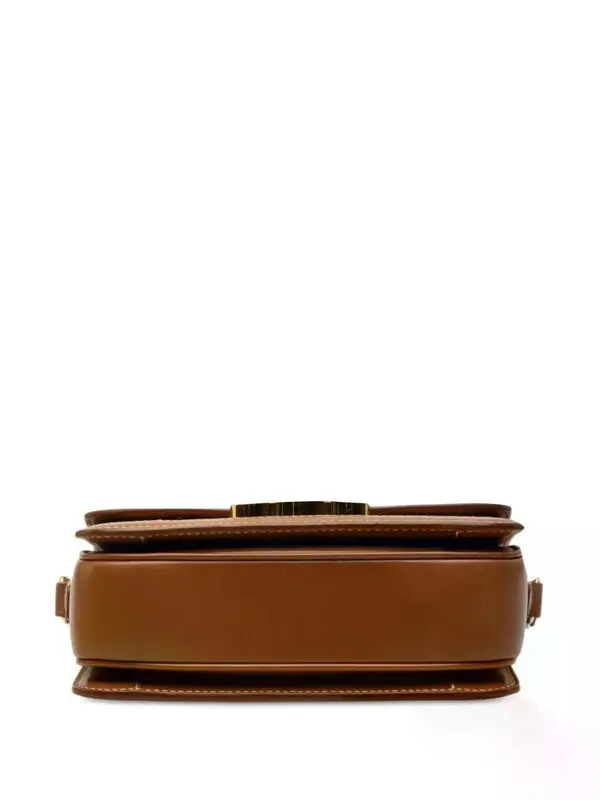 Celine Teen Embroidered Canvas And Calfskin Triomphe Cross Body Bag - Neutrals