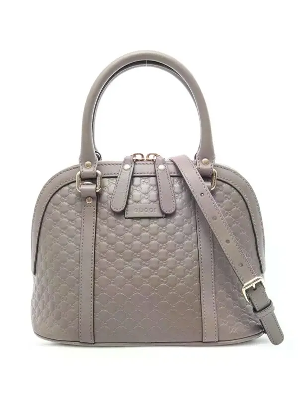 Gucci Micro Guccissima Leather Dome Handbag - Grey