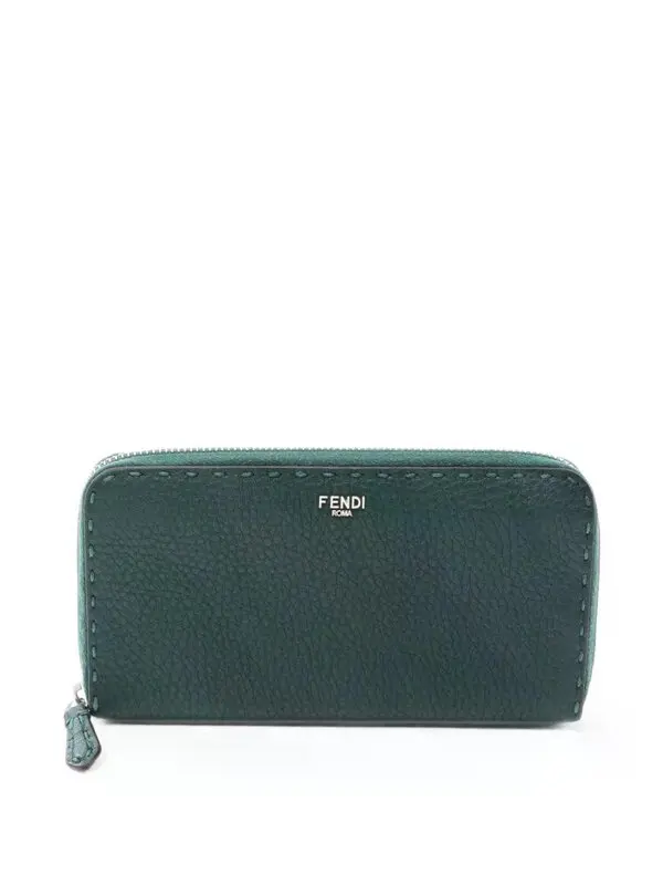 Fendi 2000 Selleria Round-zipper Wallet - Green