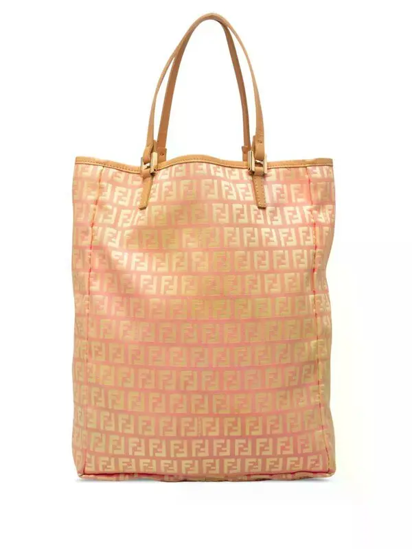 Fendi Zucchino Canvas Vertical Tote Bag
