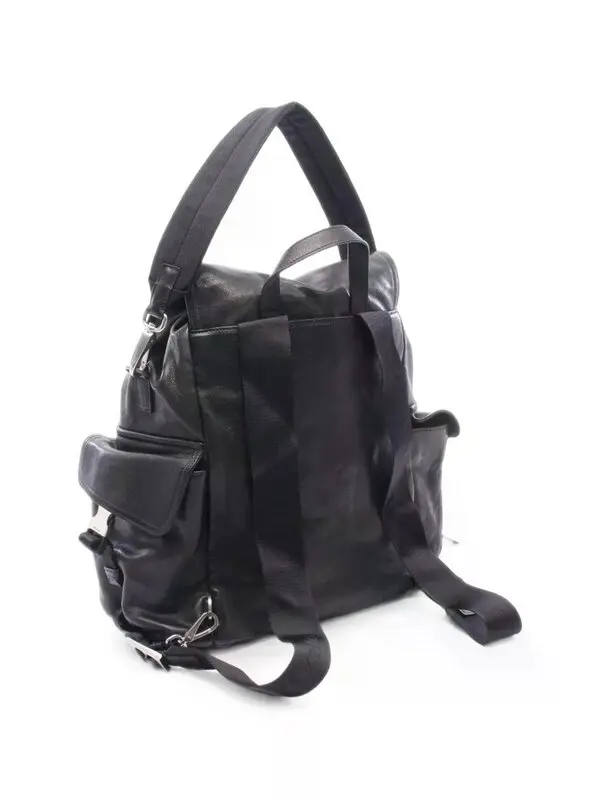 Prada Leather Triangle Logo Backpack