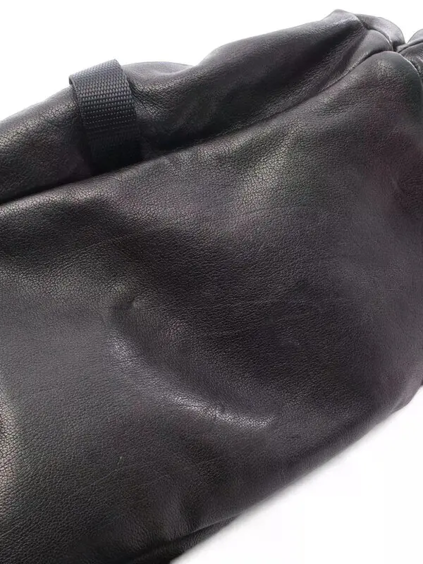 Prada Leather Triangle Logo Backpack