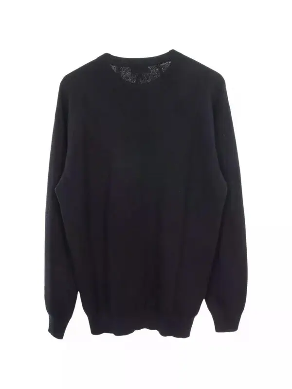 Giorgio Armani Logo Pattern Crew Neck Sweater