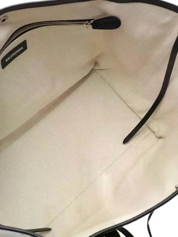 Balenciaga Biarritz Logo Tote Bag - White