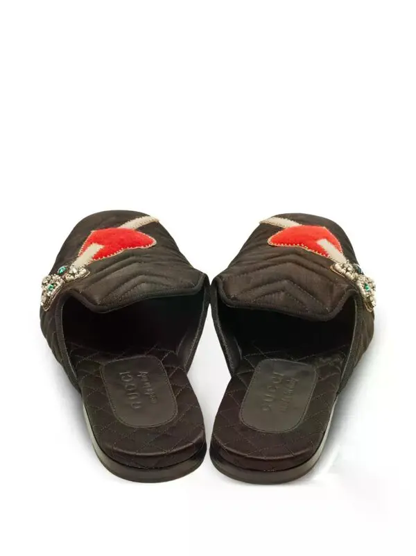 Gucci Quilted Heart-patch Mules