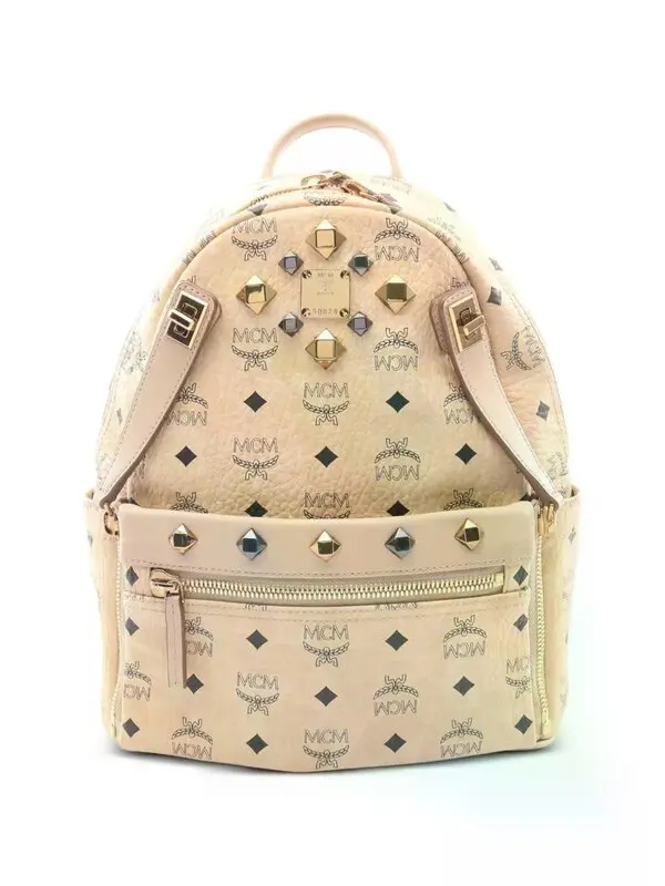 Mcm Stark Visetos Stud-embellished Backpack