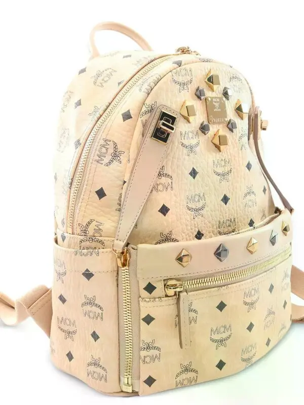 Mcm Stark Visetos Stud-embellished Backpack